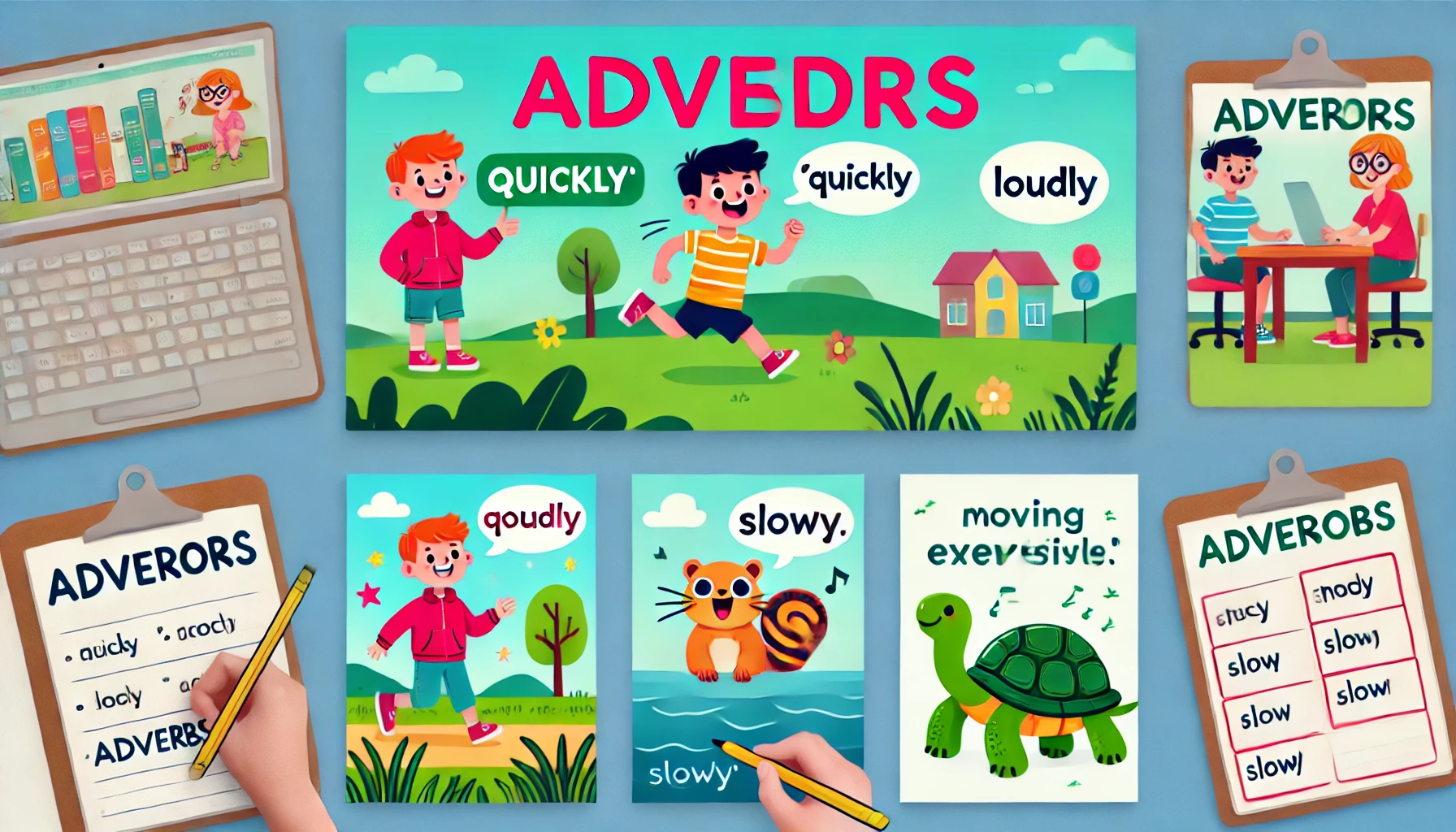 Adverbs Class 4 - Notes & Examples