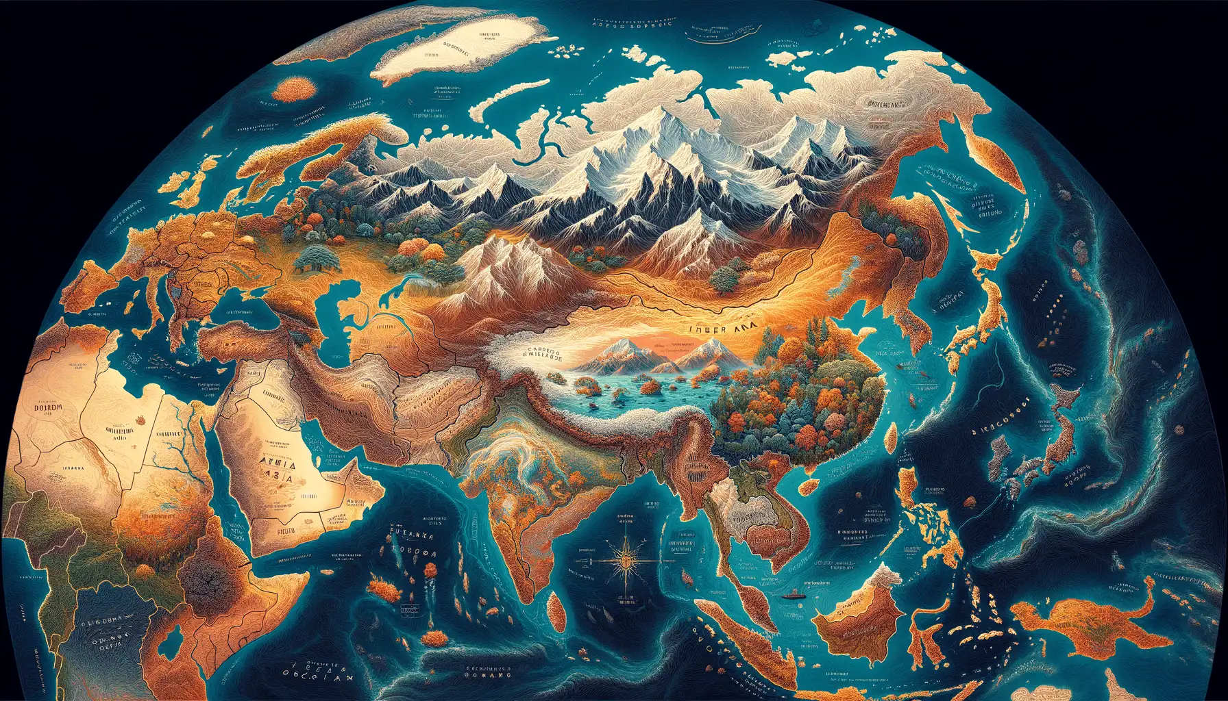 Asia: Location, Political Division And Physical Features Class 8