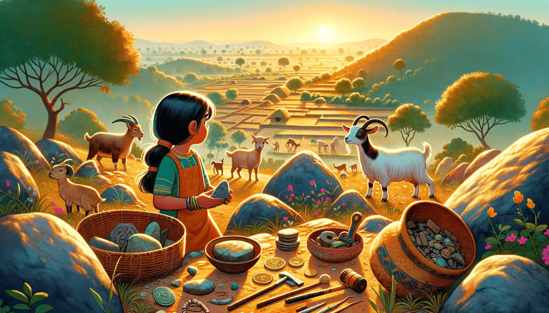 Meena Finds a Civilization Class 5 - Summary