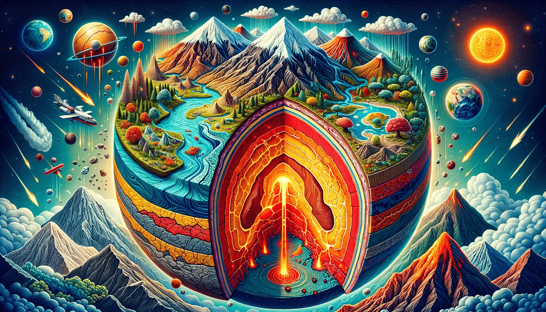 The Earth's Structure And Landforms Class 7 - Summary